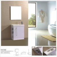 China Side Open MDF Bathroom Cabinet With Mirror , Stand Alone Bathroom Vanity for sale