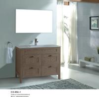 China Wood Grain Color PVC Bathroom Cabinet with Four Drawers Easy Cleaning for sale
