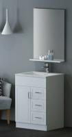 China Stand Alone Bathroom Vanity / MDF Bathroom Cabinets With One Door Three Shelves for sale