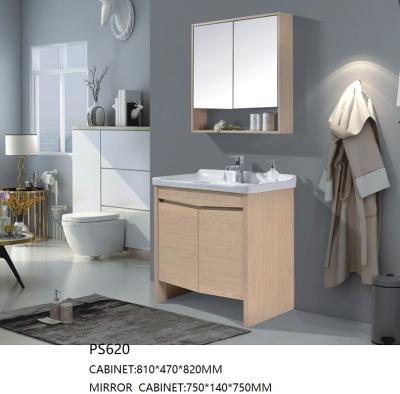 China Space Saving Floor Mounted Bathroom Cabinets ，PVC Bathroom Vanity Units for sale