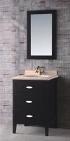 China Single Sink Narrow Bathroom Floor Cabinet Solid Wood With Three Drawers for sale