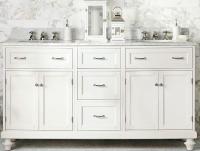 China 72′′ Bathroom Vanity Cabinets Floor Standing With Black Or White Gloss Finish for sale