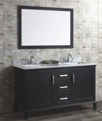 China Solid Wood 60′′ Bathroom Mirror Cabinet / Freestanding Bathroom Vanity for sale
