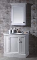 China Solid Wood 34′′ Freestanding Bathroom Vanity with Single Sink Classic Style for sale