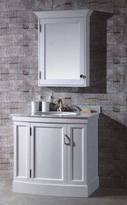 China Solid Wood 34′′ Freestanding Bathroom Vanity with Single Sink Classic Style for sale