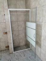 China White Painted Profile Pivot Door Shower Enclosures 90X190cm for sale