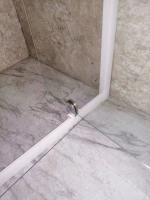 China White Painted Profile Pivot Door Shower Enclosures 90X190cm for sale