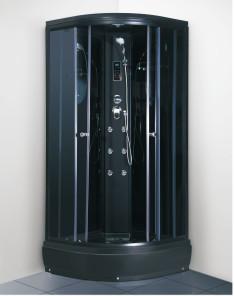 China Black MultiFunctional SSteam Shower Cabin Sector Tray Shape for sale