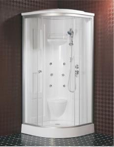 China Curved Toughened Glass Steam Shower Cabin 900*900*2150 for sale