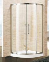 China Sector Steam Sliding Door Shower Cubicles With Painted Back Glass for sale