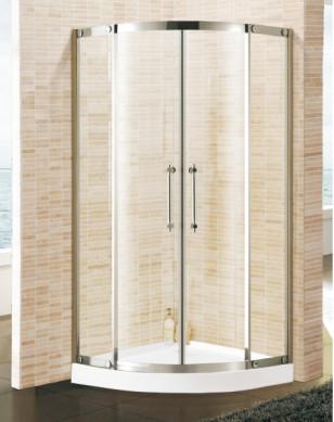 China Sector Steam Sliding Door Shower Cubicles With Painted Back Glass for sale