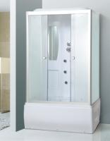 China Steam Rectangular Shower Stalls with White Transparent Tempered Glass for sale