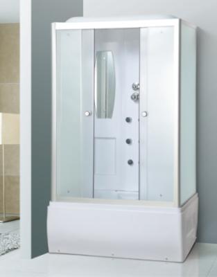 China Steam Rectangular Shower Stalls with White Transparent Tempered Glass for sale
