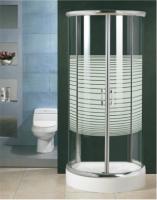 China Transparent White Stripes ABS Tray  Shower Room Enclosure Tempered Glass for sale