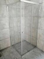 China Metal Frame Full Transparent Glass Square Shower Room 90x90cm for sale