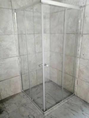 China Metal Frame Full Transparent Glass Square Shower Room 90x90cm for sale