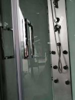 China Fan Shaped Steam Shower Room With White Glass Background 900X900mm for sale