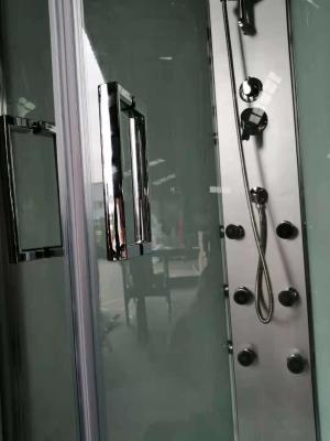 China Fan Shaped Steam Shower Room With White Glass Background 900X900mm for sale