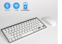 China Recharge Bluetooth 5.0 2.4Ghz USB Receiver Wireless Keyboard And Mouse Set for sale