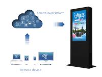 China Waterproof Advertising LCD Display Floor Standing 86inches 98inches 8ms for sale