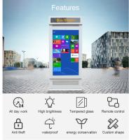 China Waterproof Advertising LCD Display Floor Standing 86inches 98inches 8ms for sale