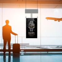 China 43inches 55inches Advertising LCD Display Ceiling Type Double Sided Window Display for sale