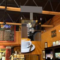 China 43inches 55inches Advertising LCD Display Ceiling Type Double Sided Window Display for sale