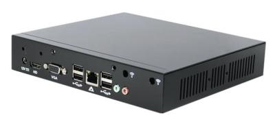 China Black Mini Desktop PCs Intel Core i5-7200U i5-7300U VGA+HDMI Fan cooling for sale