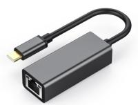 China Laptop USB Type C Converter RJ45 1000Mbps Drive Free Grey / Silver for sale