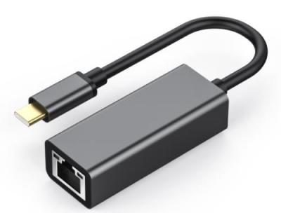 China Laptop USB Type C Converter RJ45 1000Mbps Drive Free Grey / Silver for sale