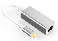 China Laptop USB Type C Converter RJ45 1000Mbps Drive Free Grey / Silver for sale