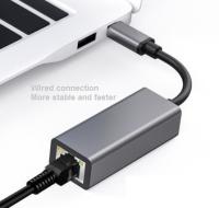 China Laptop USB Type C Converter RJ45 1000Mbps Drive Free Grey / Silver for sale