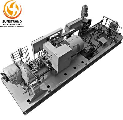 China Integrally Geared Multi Stage Process Gas Compressors LF 2X80 Base Mounted Compressor for sale