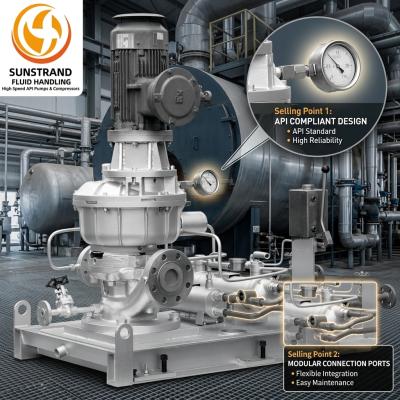 China Amine Gas Sweetening H2S Removal High Speed Centrifugal Pump for Refinery for sale