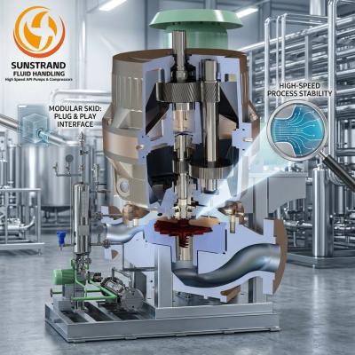 China Reactor Feed High Speed Centrifugal Pump 200 kW API 610 OH6 55 M3/Hr Hydrogen Service Hastelloy for sale