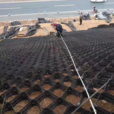 China 50mm-250mm Height HDPE Retaining Wall Road Reinforcement Geocell for Landslide Support for sale