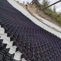 China 50mm-250mm Green Smooth HDPE Geocell for Slope Protection Improve Slope Performance for sale