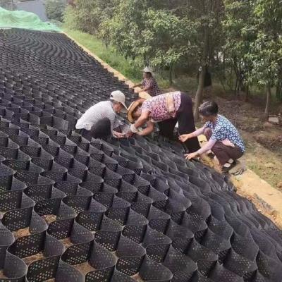 China White Plastic HDPE Geocell for Slope Protection and Stable Parking Lot Load Support for sale