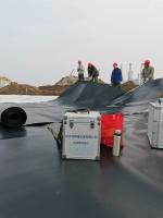 China 1m-10m Width HDPE Geomembrane for Fish Shrimp Tank 0.3-3mm ASTM Onsite Training Offered for sale