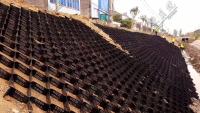 China Road Basement Steep Slope Protection Reinforcement HDPE Geocell in Black Gray Green for sale