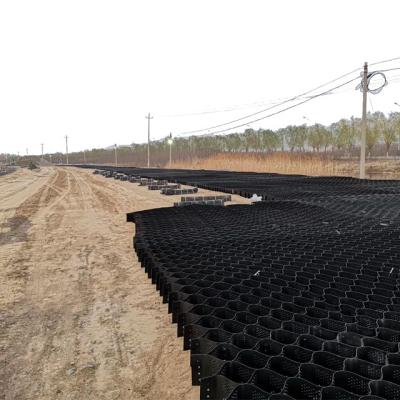 China Upgrade Your Road's Durability with 4 Inch 100 356 HDPE Black Green Honeycomb Geocell for sale