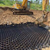 China Upgrade Your Road's Durability with 4 Inch 100 356 HDPE Black Green Honeycomb Geocell for sale