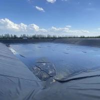 China Tenglu 0.1mm 3mm Black / Green / White / Blue HDPE Geomembrane Pond Liner for Fish Farm Pond for sale