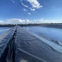 China Tenglu 0.1mm 3mm Black / Green / White / Blue HDPE Geomembrane Pond Liner for Fish Farm Pond for sale