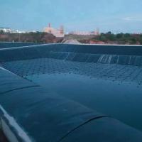 China Tenglu 0.1mm 3mm Black / Green / White / Blue HDPE Geomembrane Pond Liner for Fish Farm Pond for sale