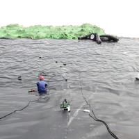China Double Smooth 0.1mm 3mm Hdpe Geomembrane Sheet Liner For Fish Pond Liner 1m-10m Width for sale