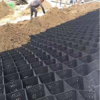 China Outdoor Construction Road Way 200 356 HDPE Plastic Green Black Geocell Retaining Wall for sale