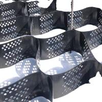 China Outdoor Construction Road Way 200 356 HDPE Plastic Green Black Geocell Retaining Wall for sale