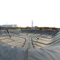 China 2023 HDPE Geomembrane for Dam Landfill Aquaculture Fish Farm Pond Liner Black Blue for sale
