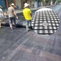 China Industrial Design Style 100KN Glass Fiber Geogrid Reinforce Driveways Highways and Roads for sale